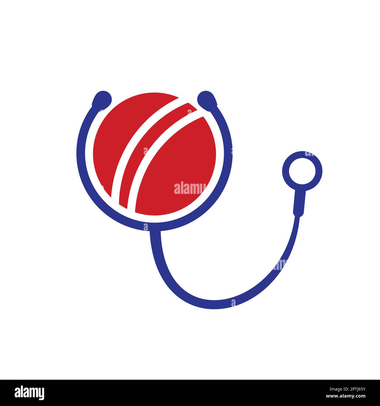 Cricket stethoscope vector logo design. Sports health and care logo ...