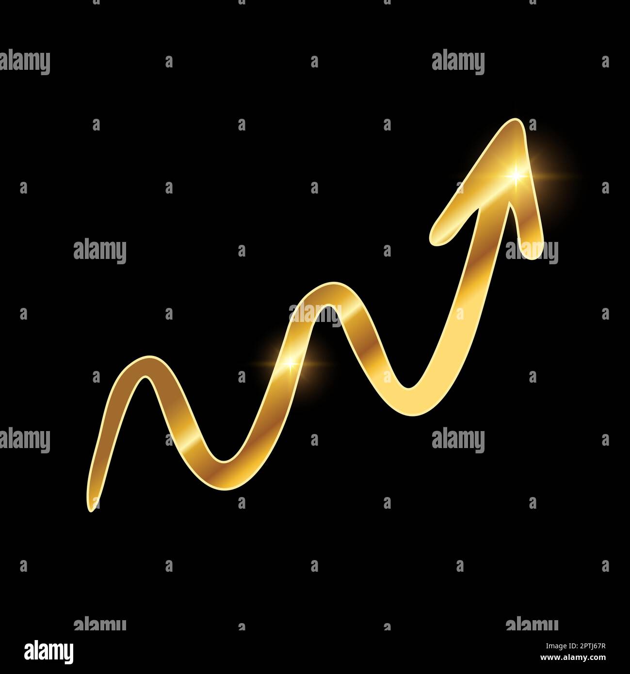Golden Luxury Arrow Vector Icon Stock Vector Image & Art - Alamy