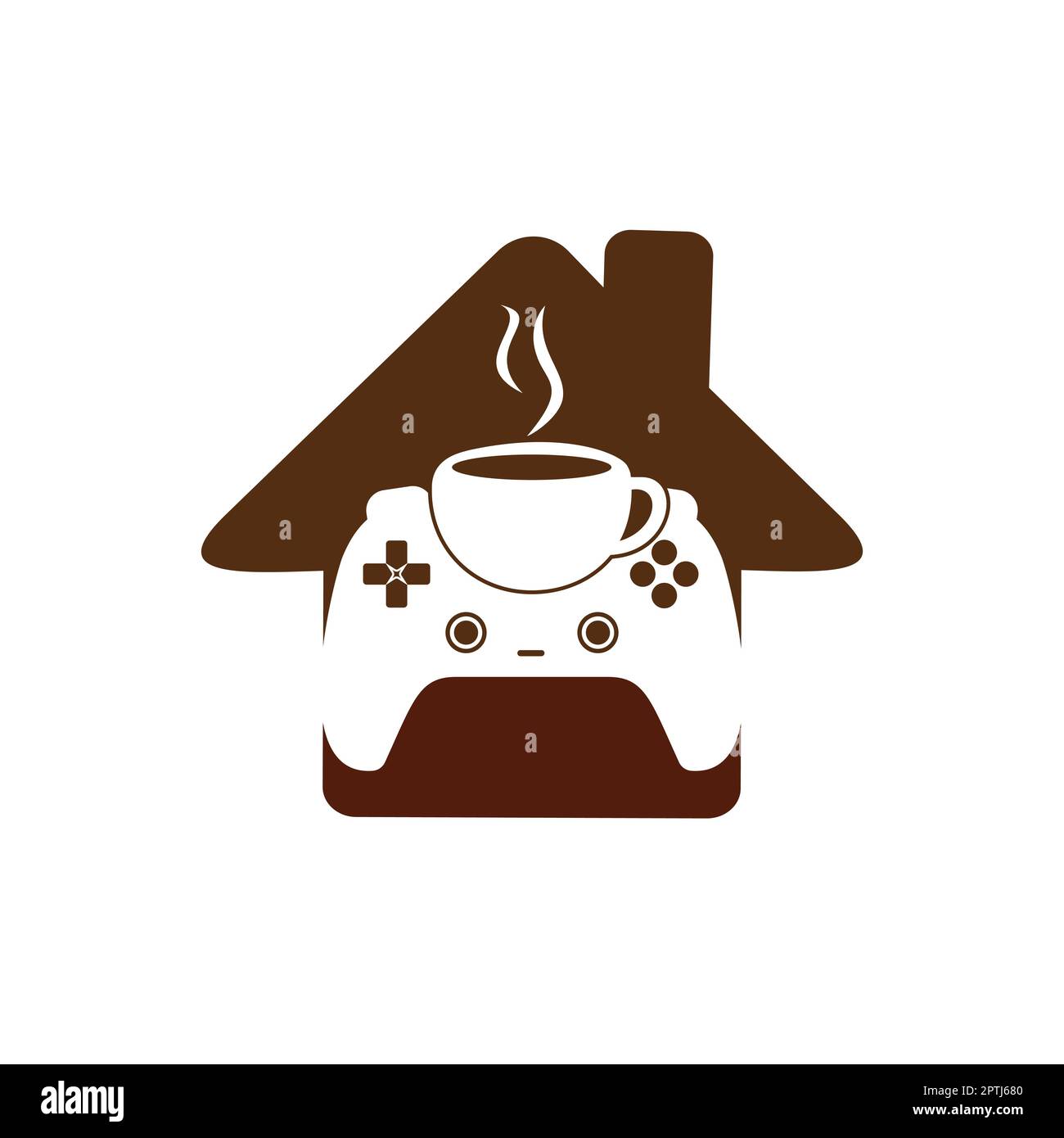 Gamer cafe vector logo design template Stock Vector Image & Art - Alamy