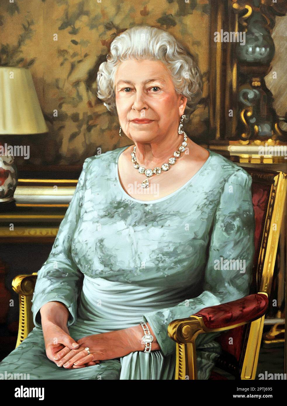 File photo dated 20/09/10 of the official portrait of Queen Elizabeth ...