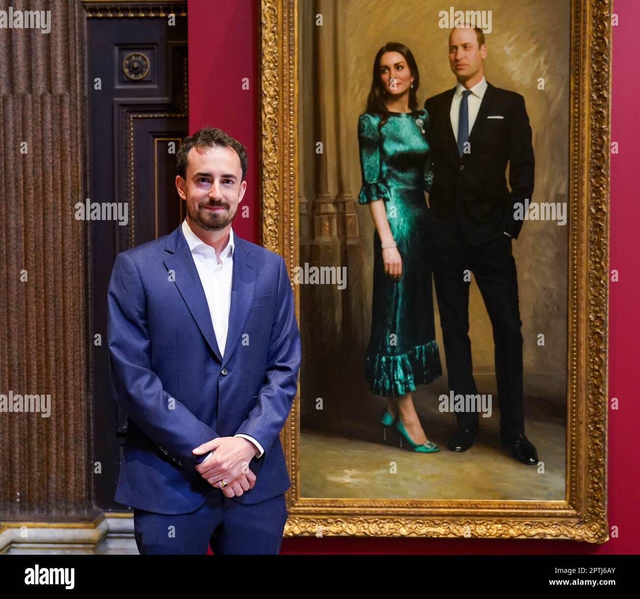 File photo dated 23/06/22 of artist, Jamie Coreth in front of a ...