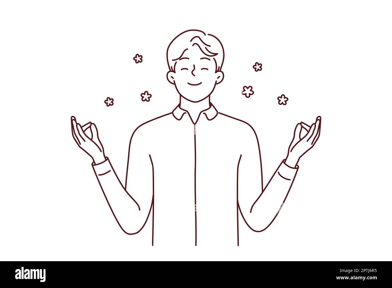 Life balance happy man Cut Out Stock Images & Pictures - Alamy