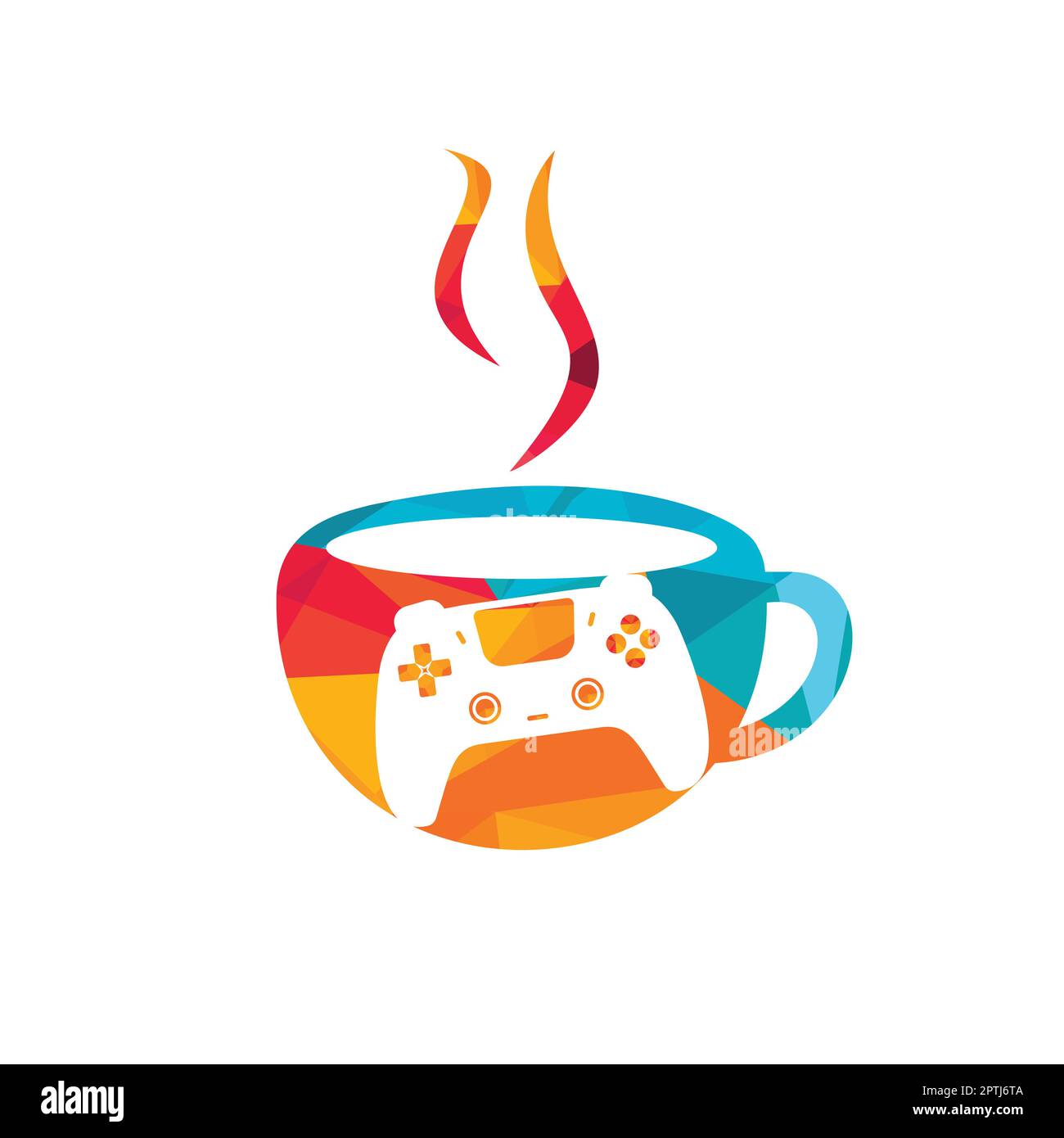 Gamer cafe vector logo design template Stock Vector Image & Art - Alamy