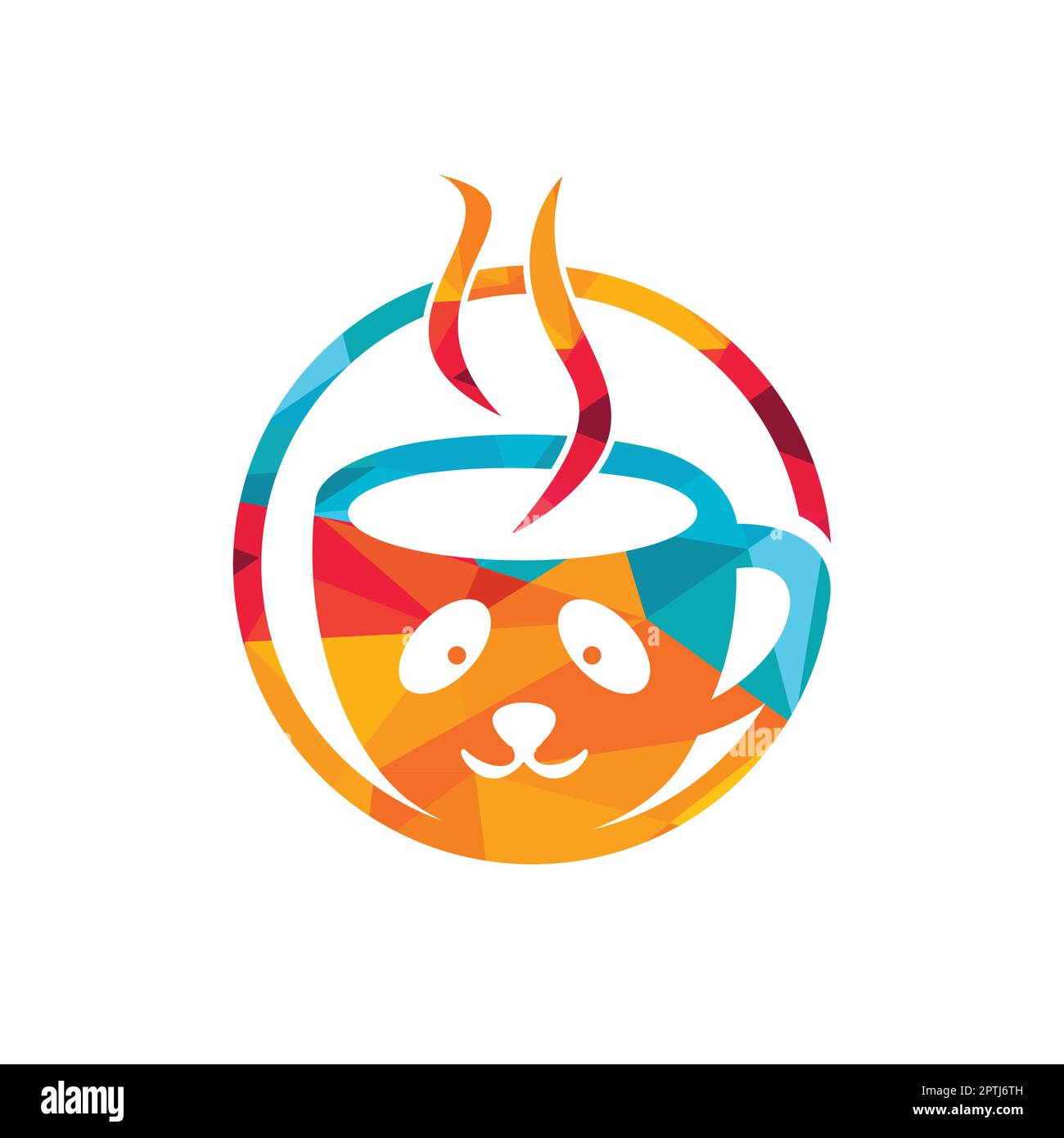 Panda coffee vector logo design template. Coffee shop or restaurant ...