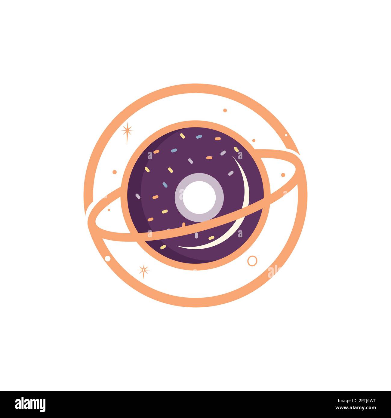 Doughnut planet vector logo design. Unique bakery logotype design ...