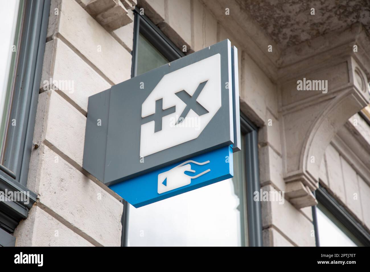 lyon , Aura France - 04 24 2023 : Banque populaire wall facade sign ...
