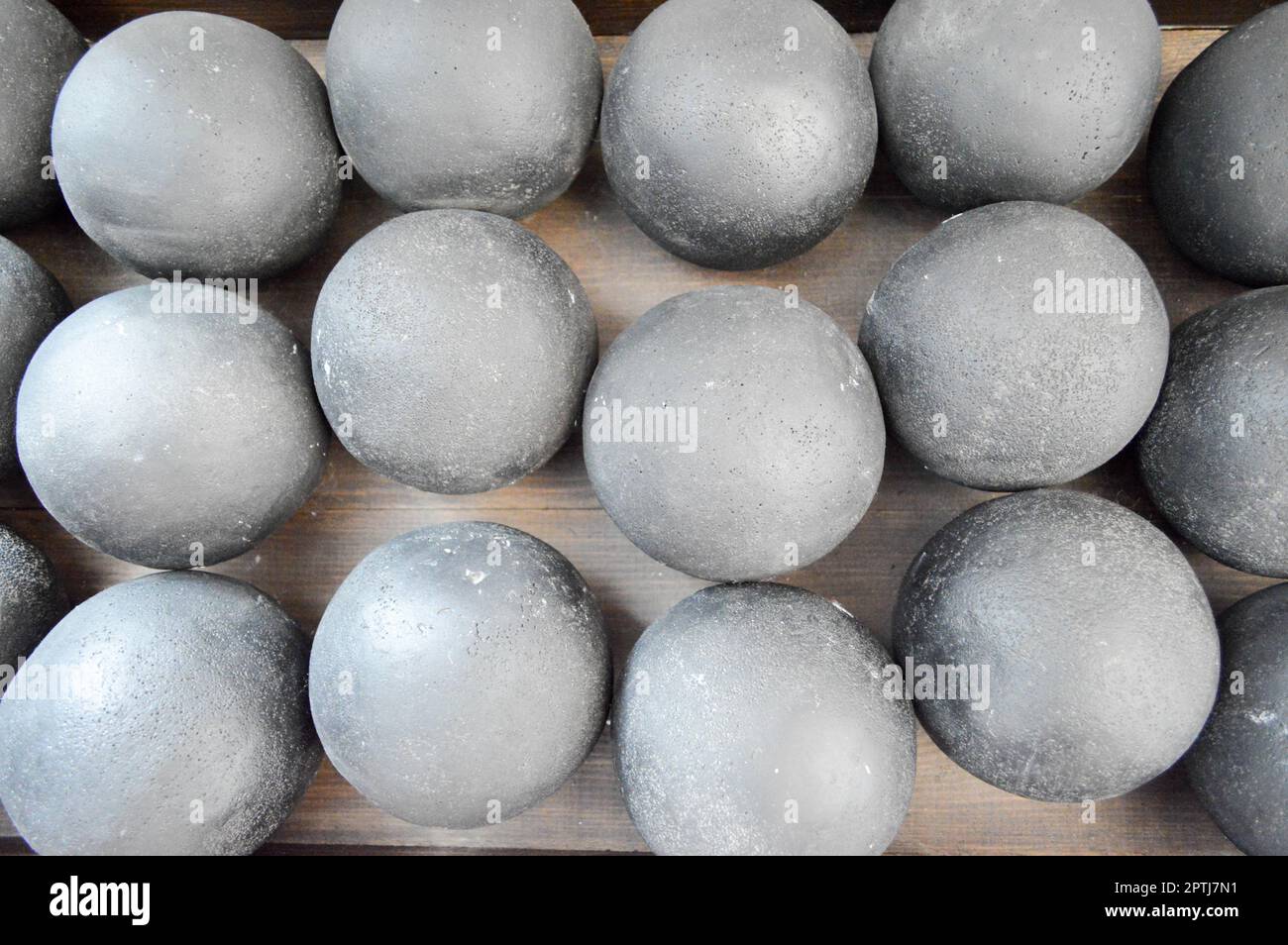 Texture of old antique combat round gray metallic, iron, stone cannon ...