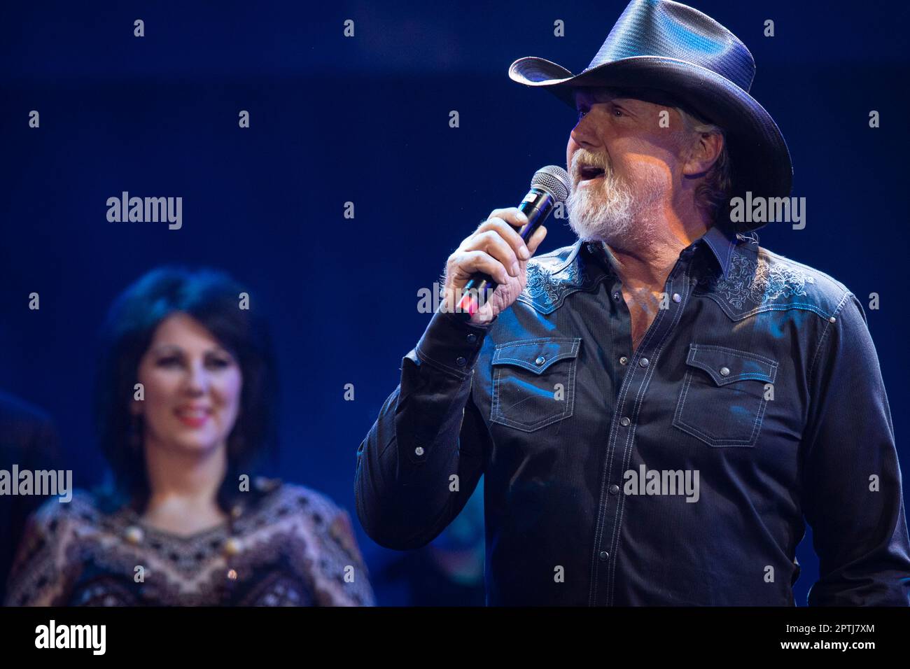 Huntsville, United States. 25th Apr, 2023. Singer Trace Adkins performs ...