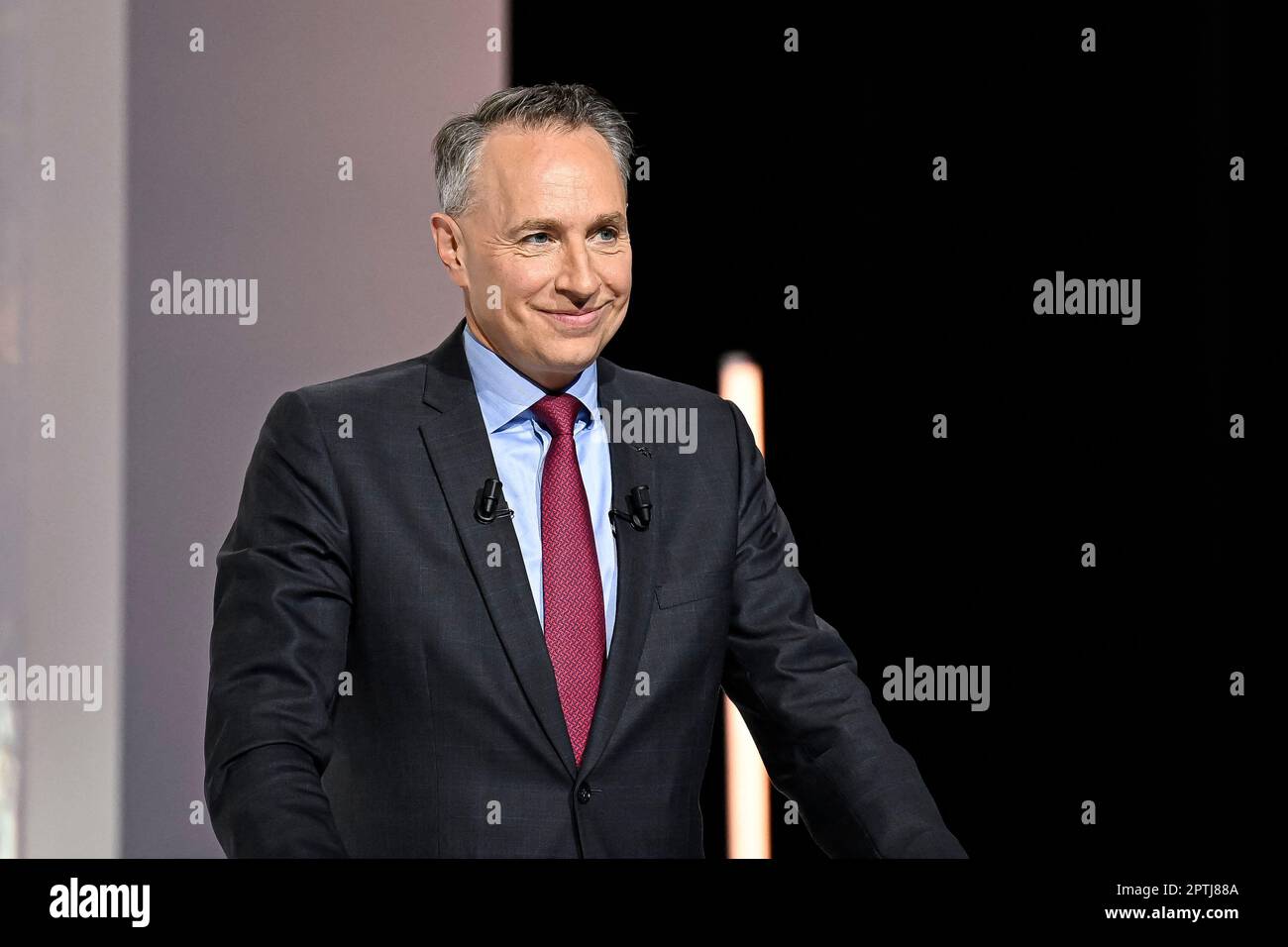 Paris, France. 27th Apr, 2023. Thomas Buberl, CEO of the AXA Group ...