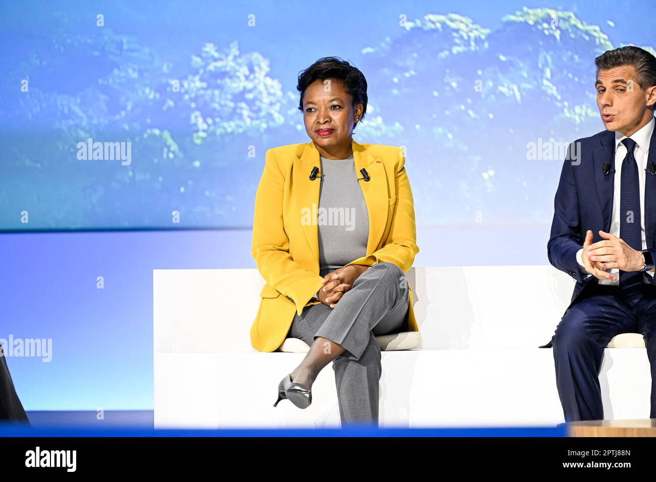 Paris, France. 27th Apr, 2023. Karima Silvent, during the general ...