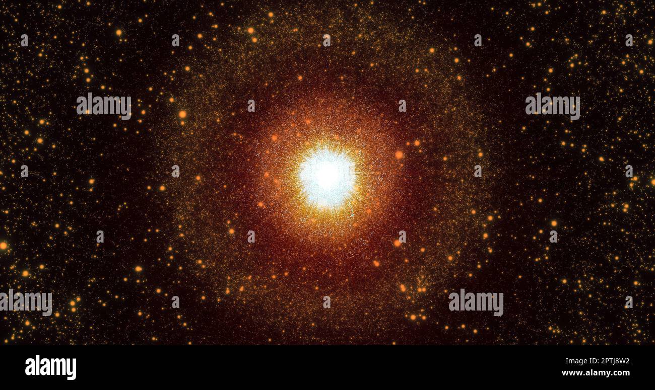 yellow fiery solar star energy sphere sphere with energy explosion in ...