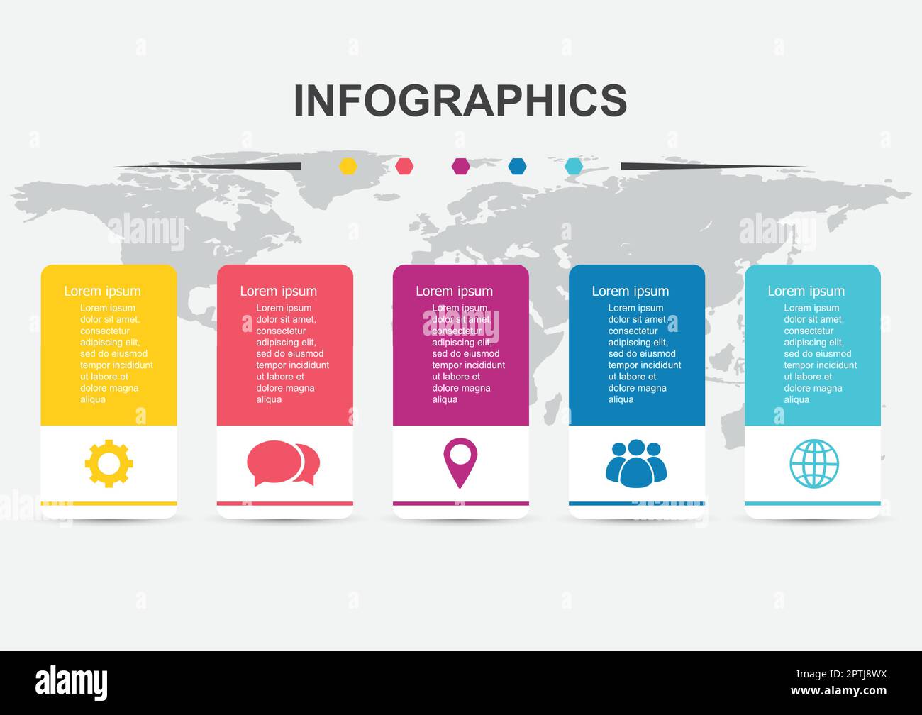 5 steps infographic hi-res stock photography and images - Alamy