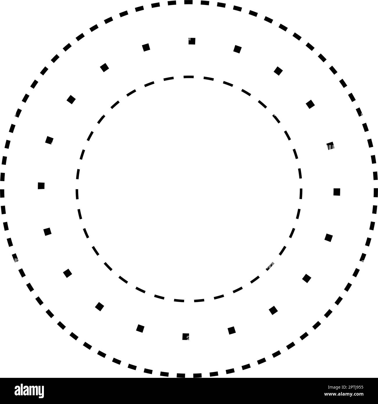 Tracing circle shape lines element for preschool, kindergarten and ...