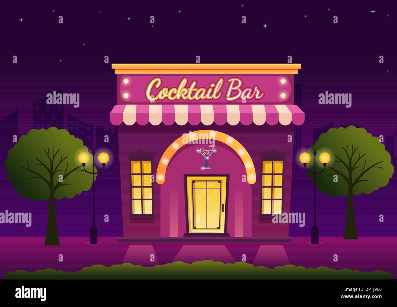 Cocktail Bar or Nightclub with Friends Hanging Out with Alcoholic Fruit ...