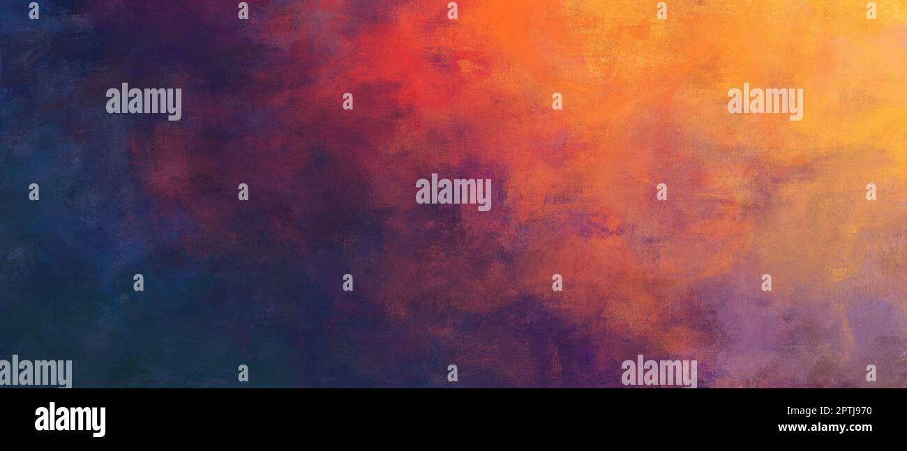 Oil painting abstract art background. Purple to orange gradient ...