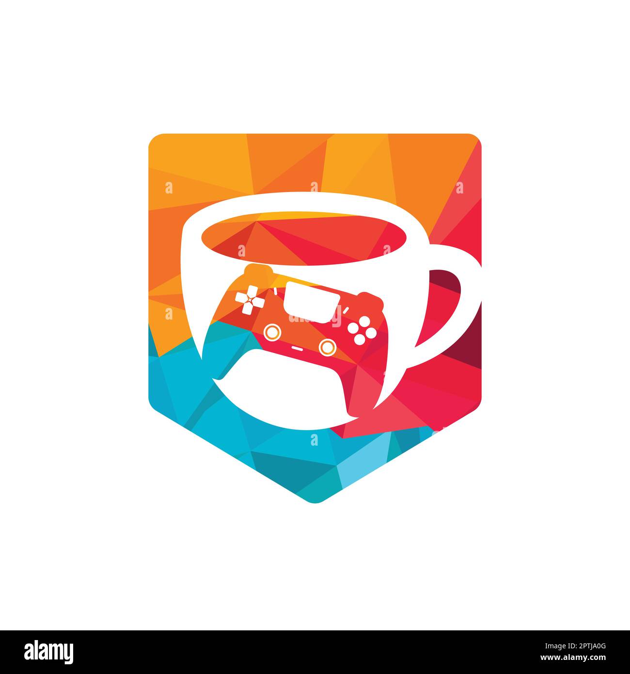 Gamer cafe vector logo design template Stock Vector Image & Art - Alamy