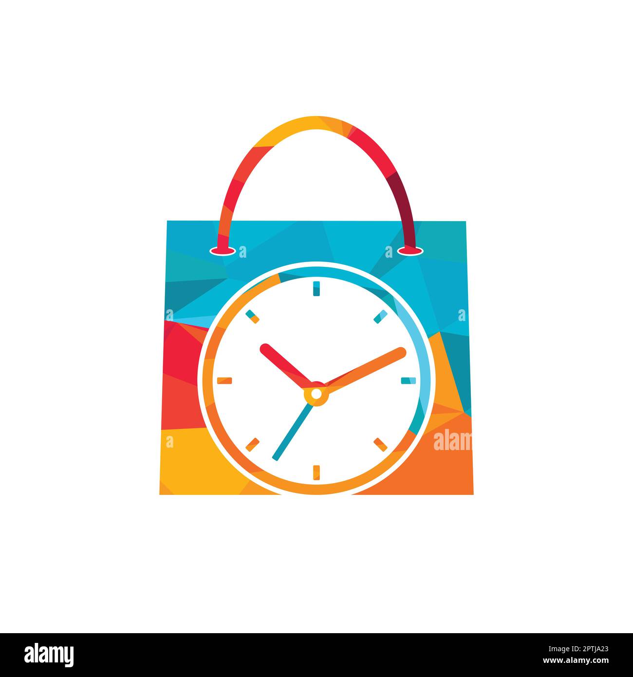 Shopping time vector logo design template Stock Vector Image & Art - Alamy