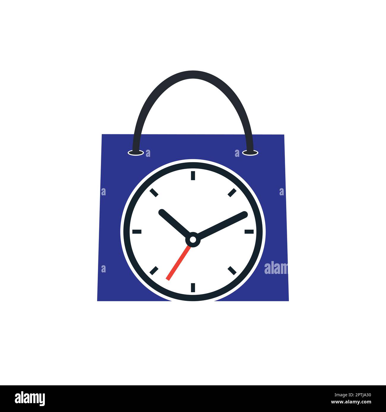 Shopping time vector logo design template Stock Vector Image & Art - Alamy