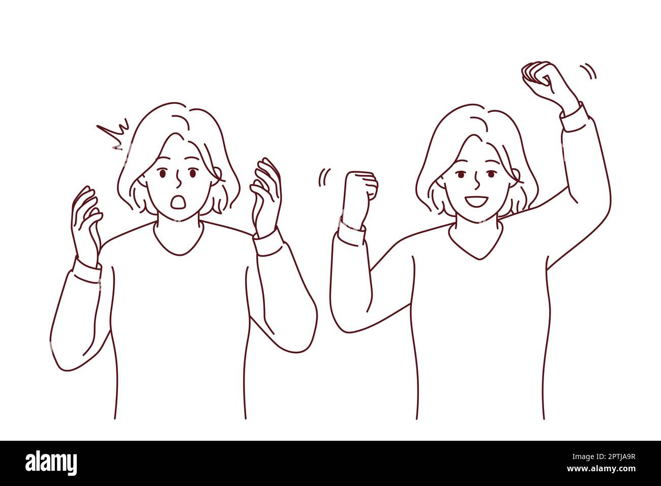 Unhappy person feeling stressed Stock Vector Images - Alamy