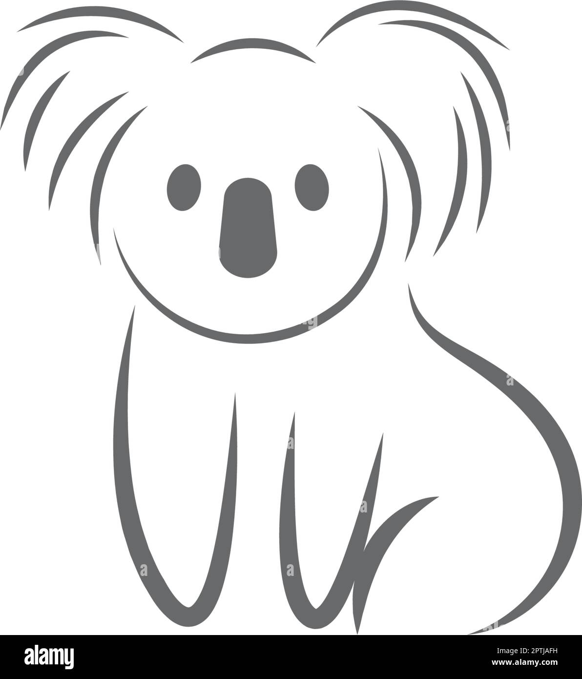 Koala flat design Black and White Stock Photos & Images - Alamy