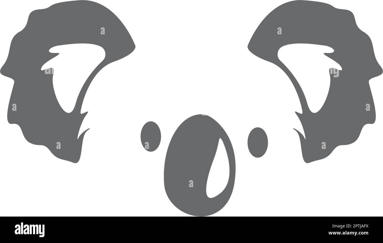 Koala flat design Black and White Stock Photos & Images - Alamy