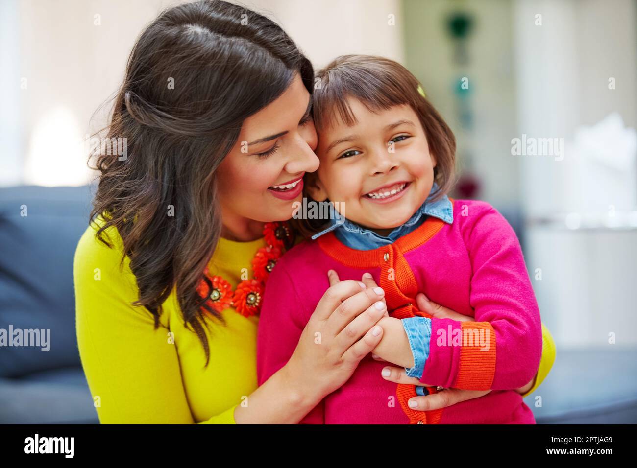 Growing up in a home full of love. Portrait of an adorable little girl ...