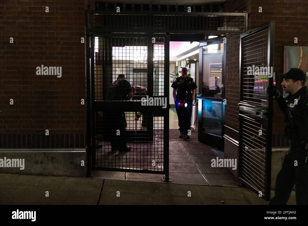 Seattle, USA. 27 Apr, 2023. Around 10:00pm Police received a 911 call ...