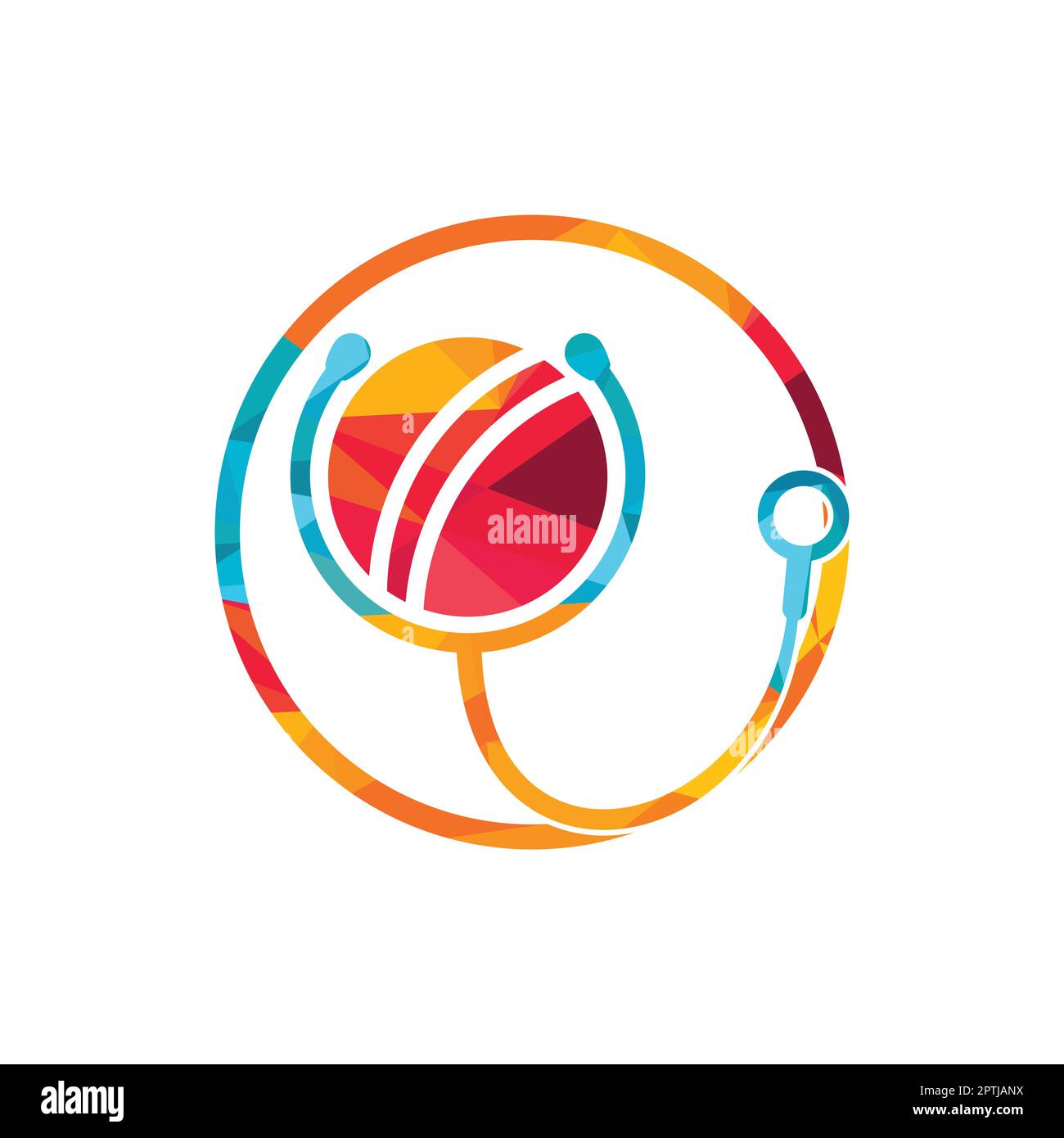 Cricket stethoscope vector logo design. Sports health and care logo ...