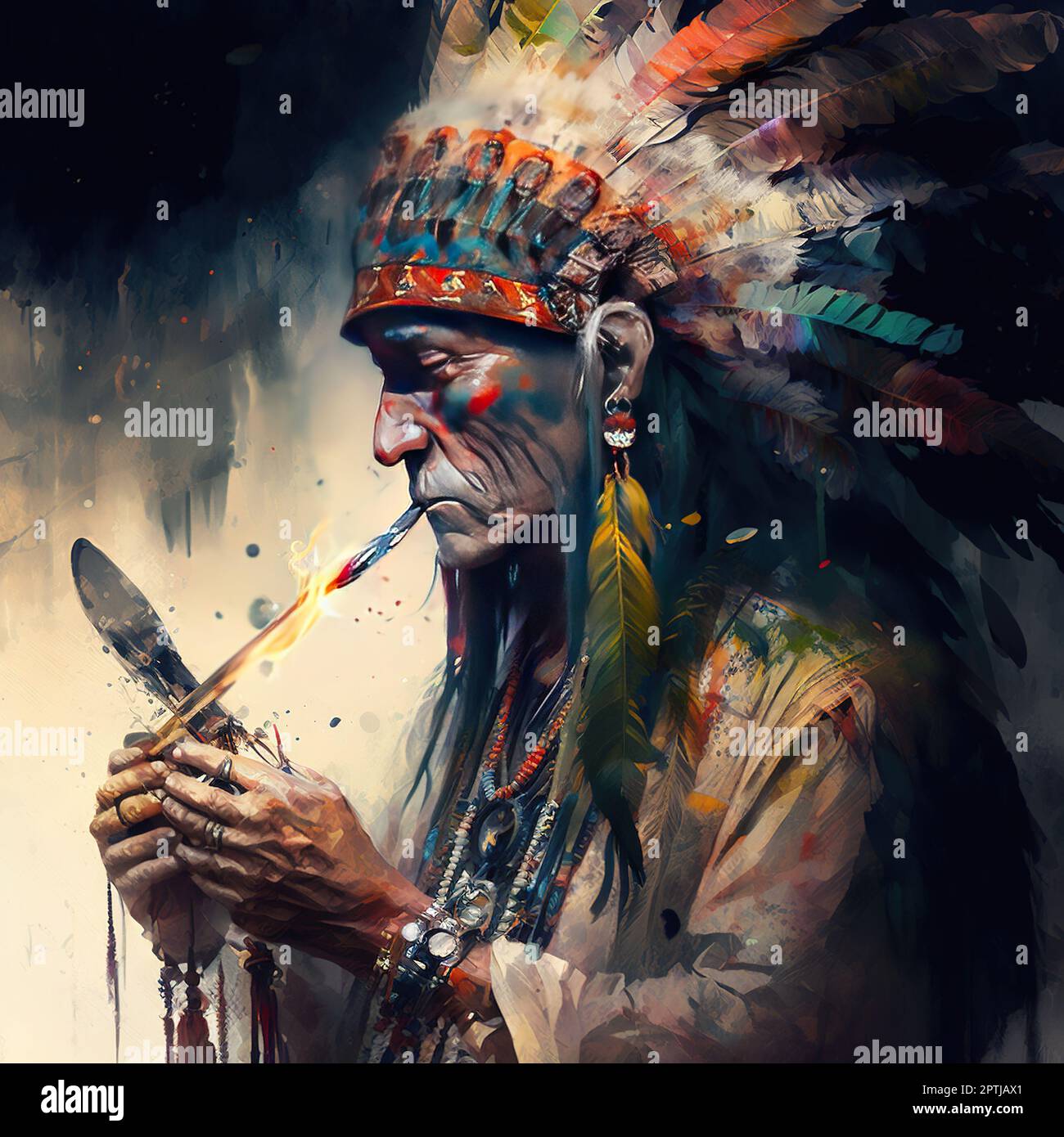 Peace pipe native hi-res stock photography and images - Alamy