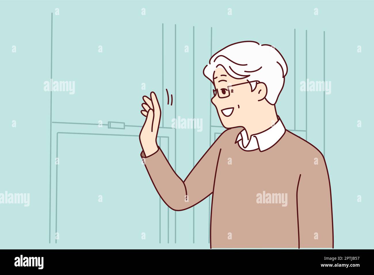 Senior house window Stock Vector Images - Alamy