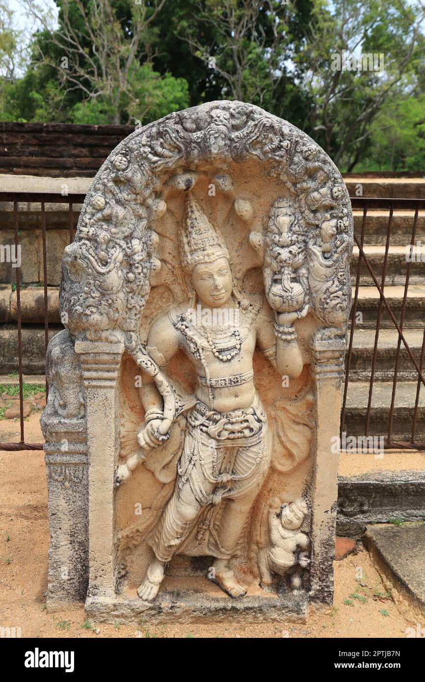 Guard stone or Muragala at Anuradhapura Stock Photo - Alamy