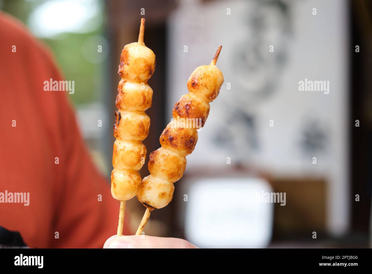 Mitarashi dango, Japanese street food at Takayama, Hida, Gifu, Japan ...