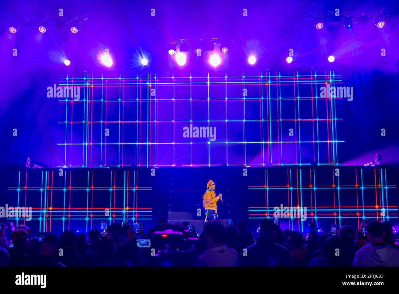 Verona, Italy. 27th Apr, 2023. The Italian trappers Gionata Boschetti as know with Sfera Ebbasta ...