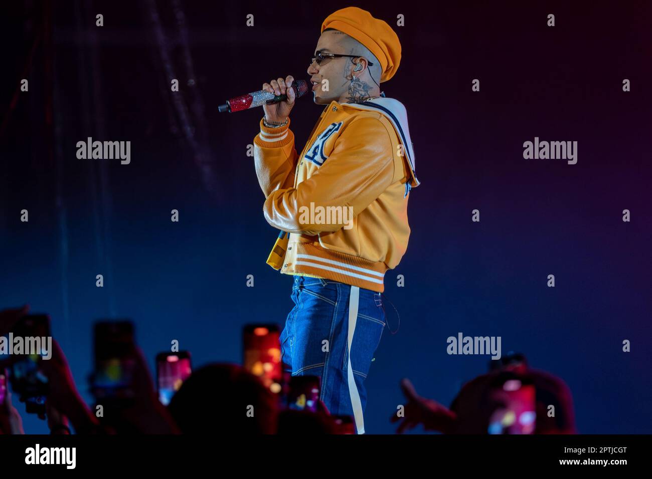 Verona, Italy. 27th Apr, 2023. The Italian trappers Gionata Boschetti as know with Sfera Ebbasta ...