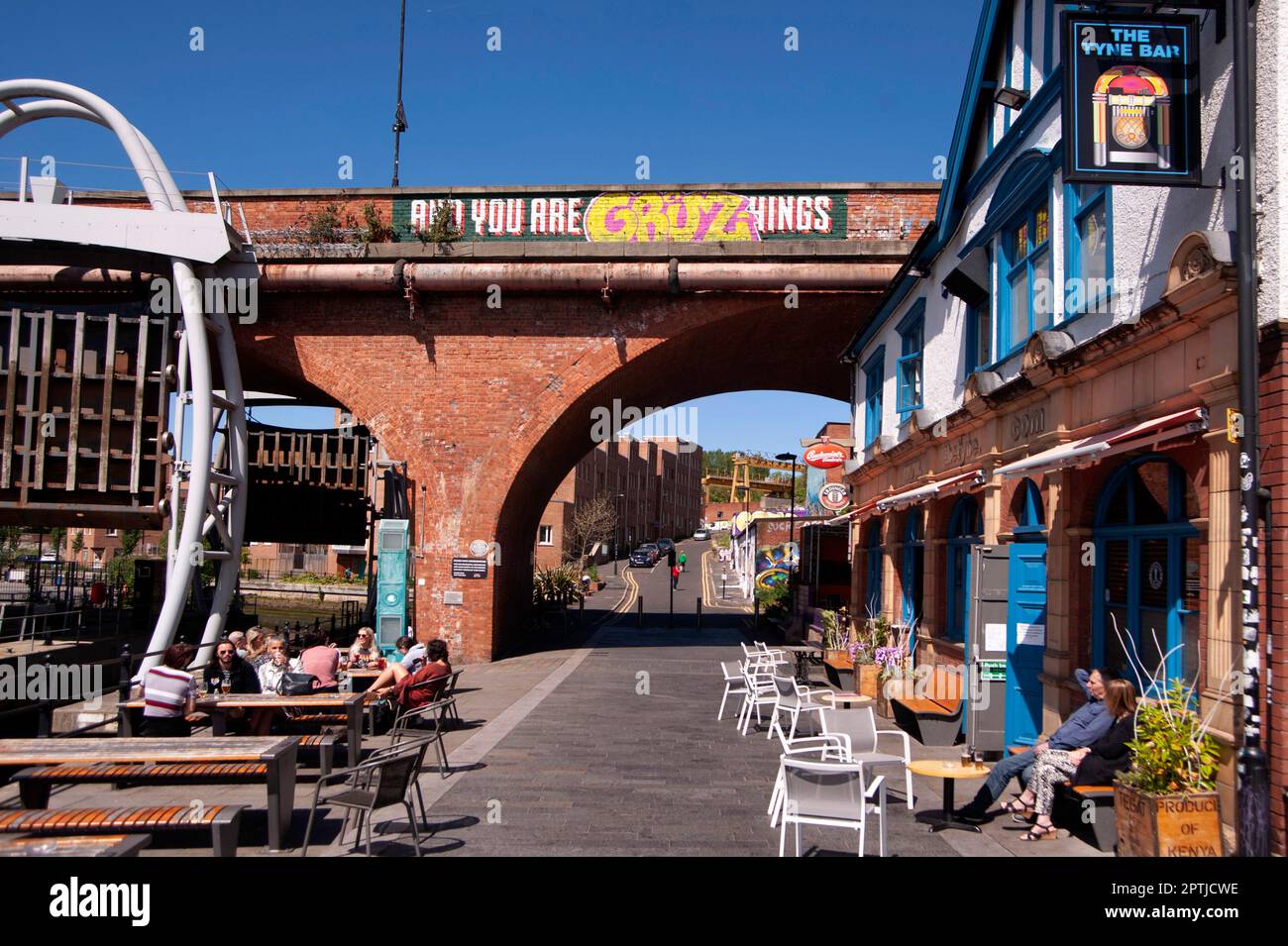 The Tyne Bar, Ouseburn, Tyne and Wear Stock Photo - Alamy