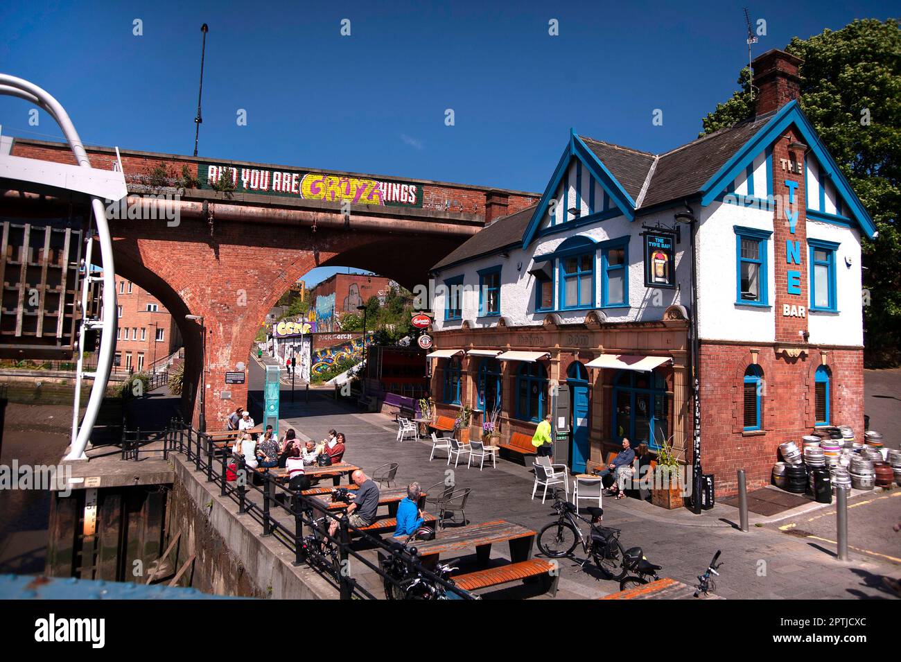The Tyne Bar, Ouseburn, Tyne and Wear Stock Photo - Alamy