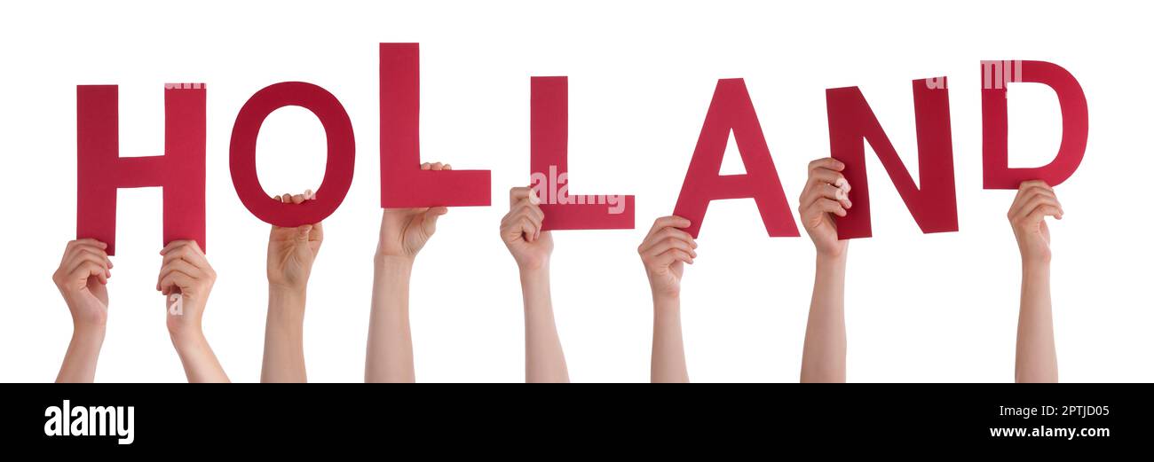 People Hands Building Word Holland Means Netherlands, Isolated ...