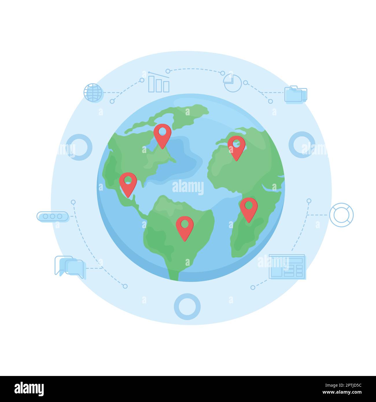 2d world map Stock Vector Images - Alamy