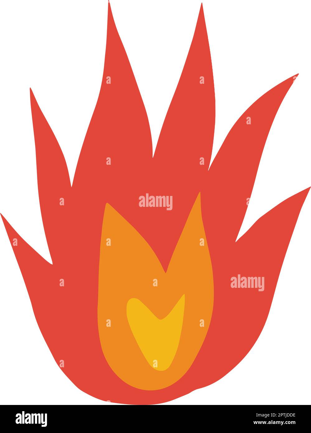 Fire icon vector abstract shape burning hot flame illustration Stock ...