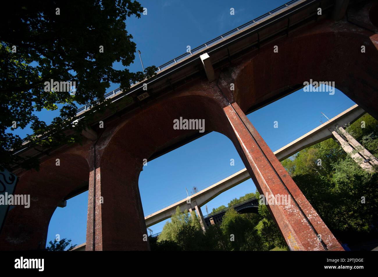 Ouseburn bridges, Tyne and Wear Stock Photo - Alamy