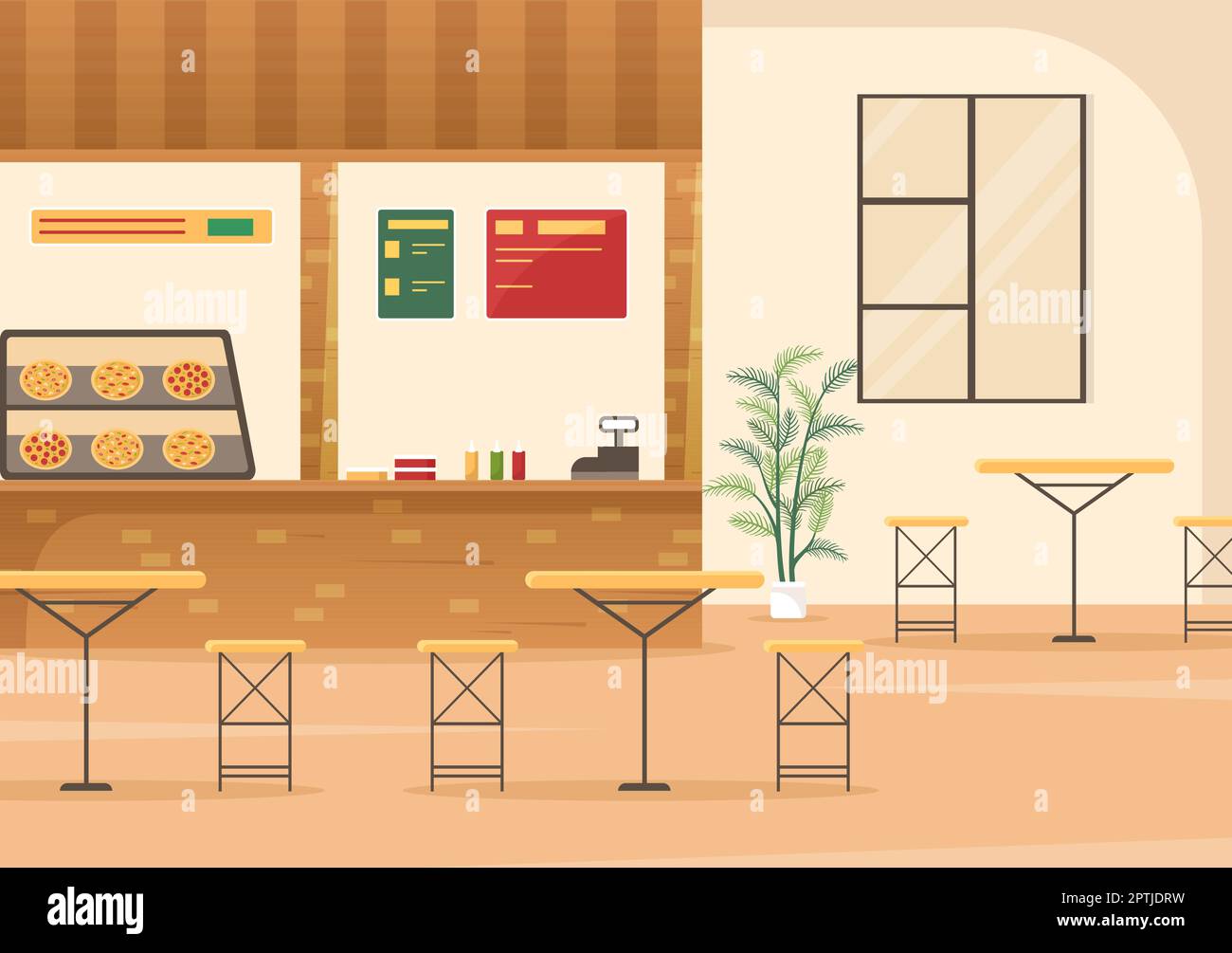 Italian Food Restaurant or Cafeteria with Chef Making Traditional ...