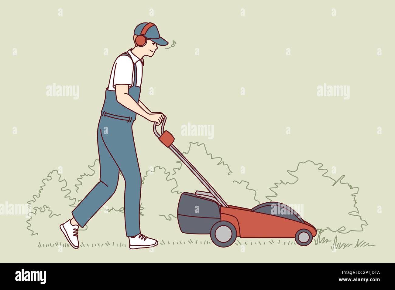 Mower cartoon hi-res stock photography and images - Alamy