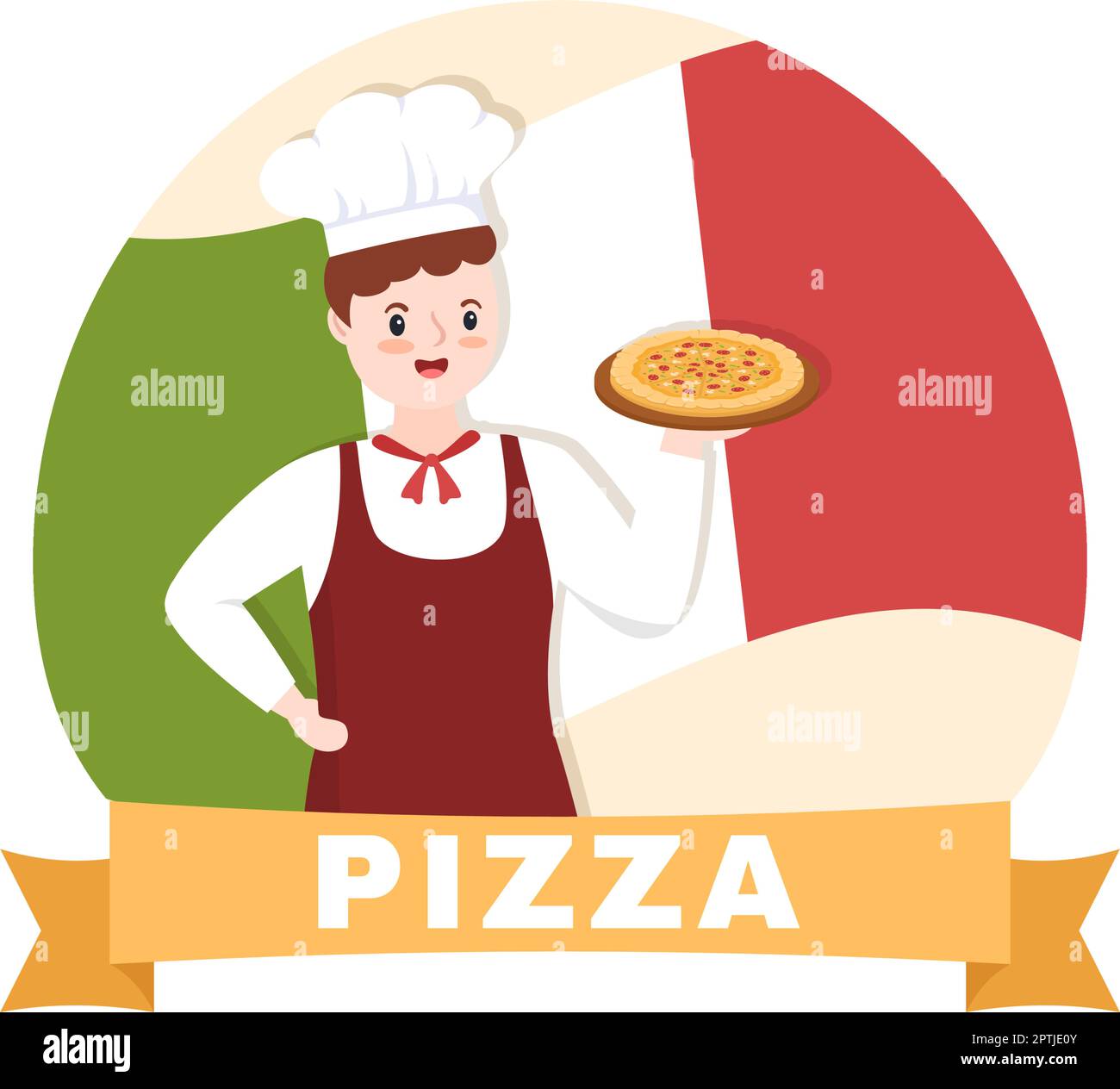 Italian Food Restaurant or Cafeteria with Chef Making Traditional ...