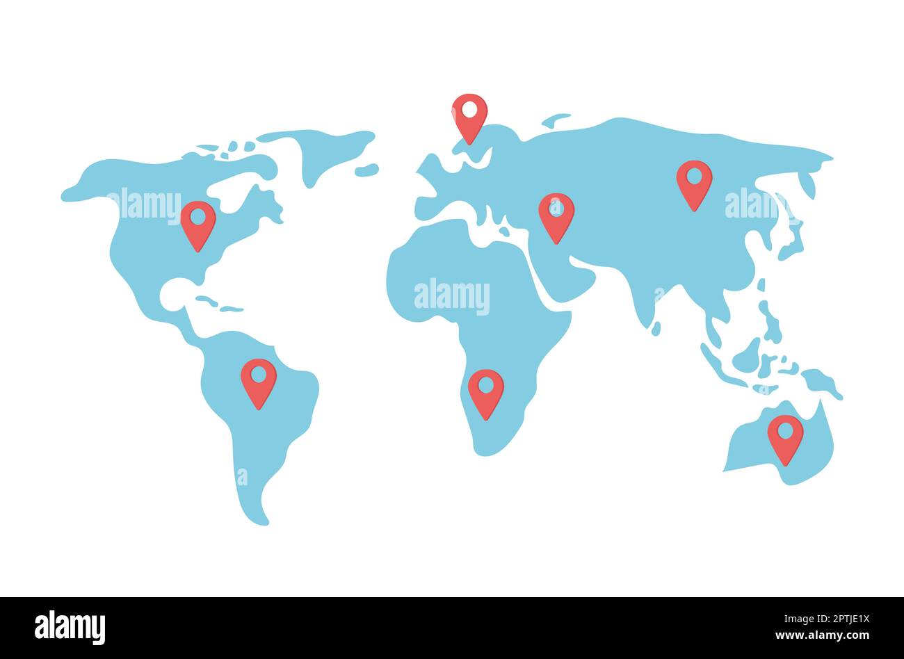 2d world map Stock Vector Images - Alamy