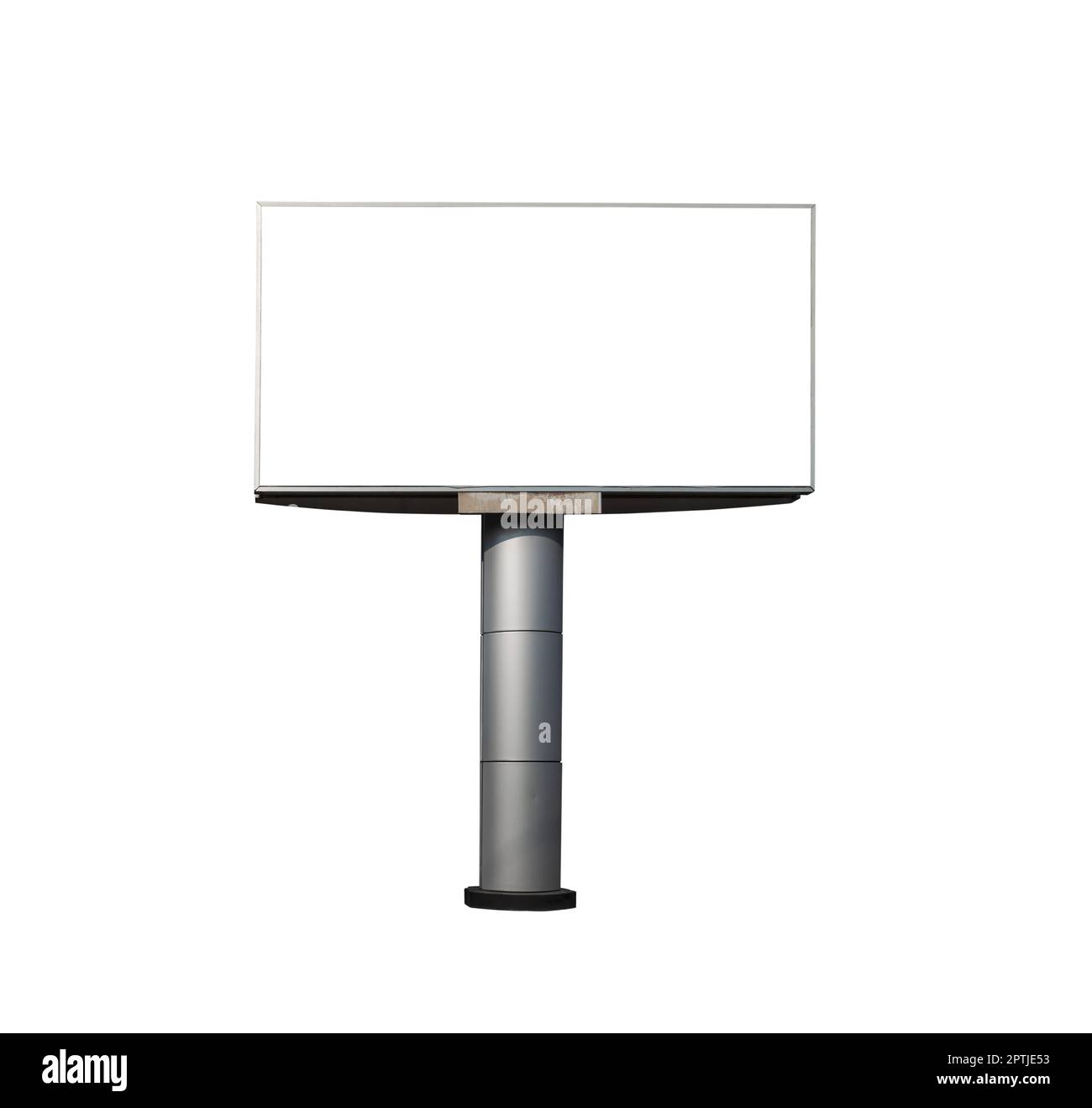 Blank billboard (empty advertisement) isolated on white background ...