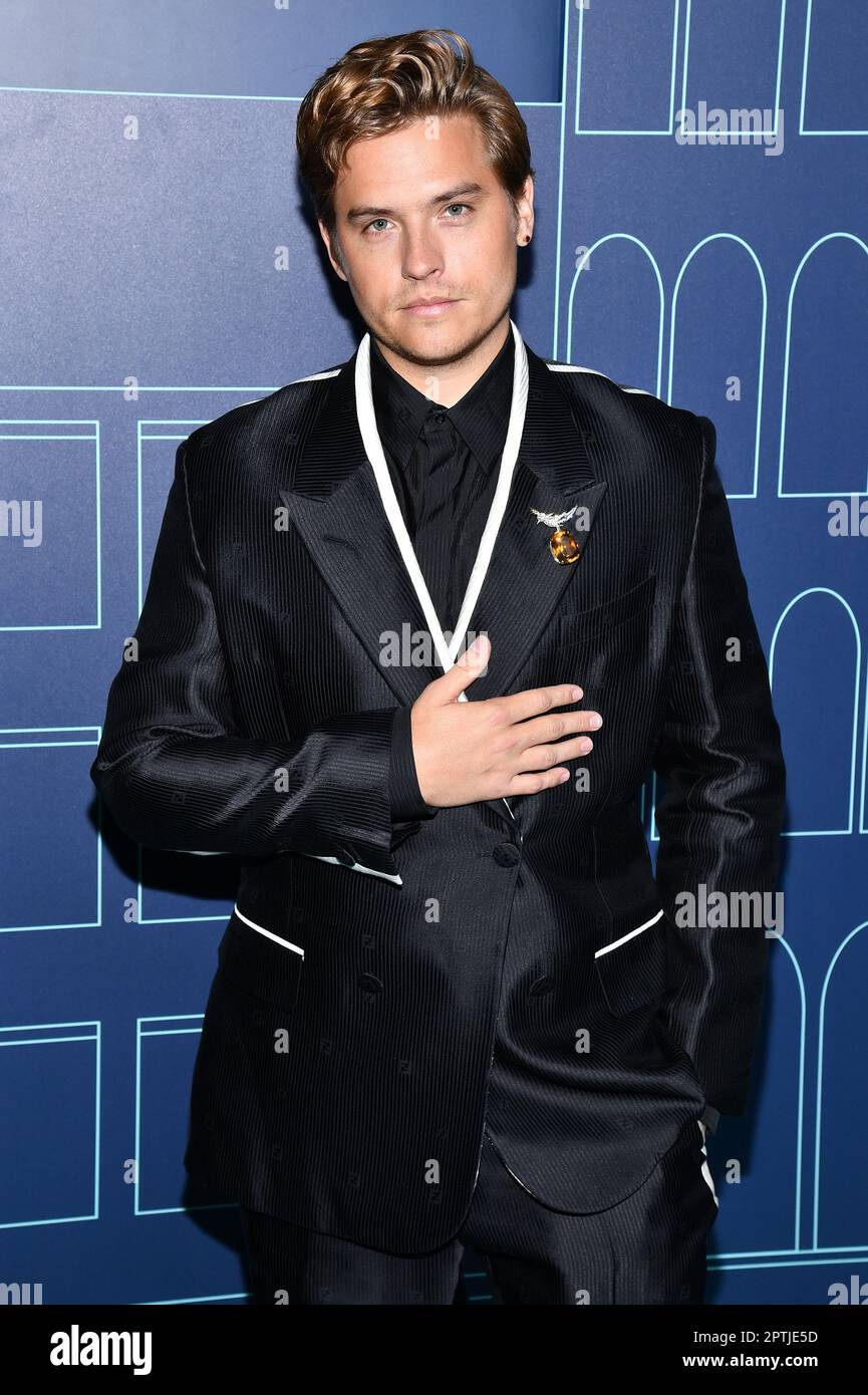 New York, USA. 27th Apr, 2023. Dylan Sprouse walks the carpet as ...