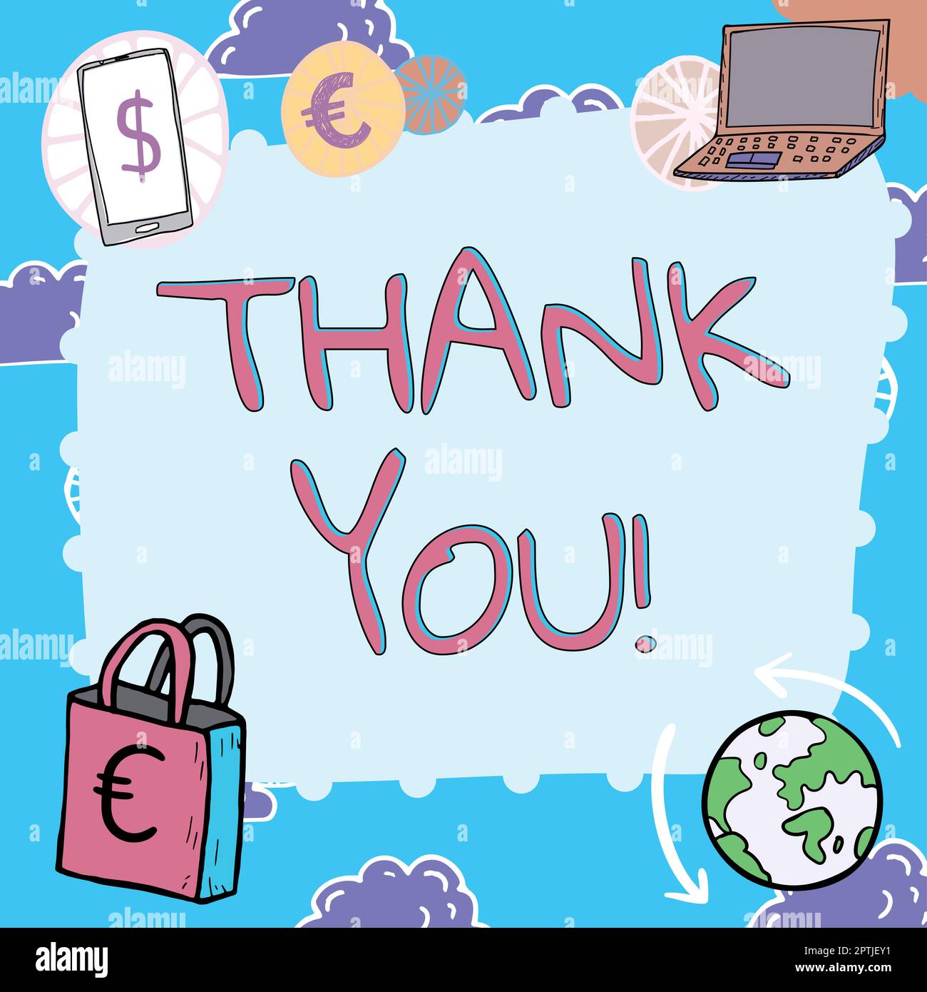 Handwriting text Thank You, Business approach replaying on something ...