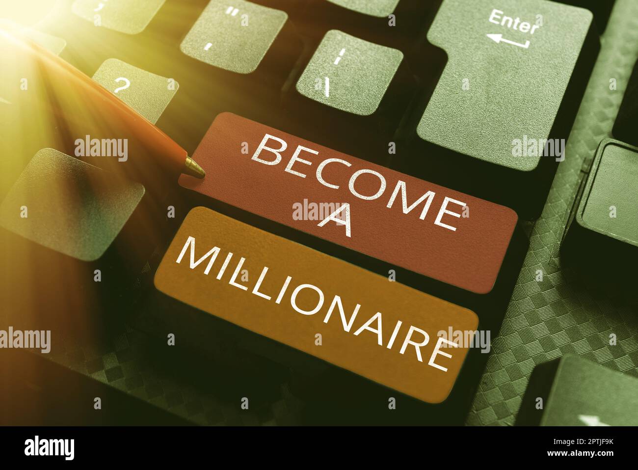Inspiration showing sign Become A Millionaire, Word Written on Aspiring ...
