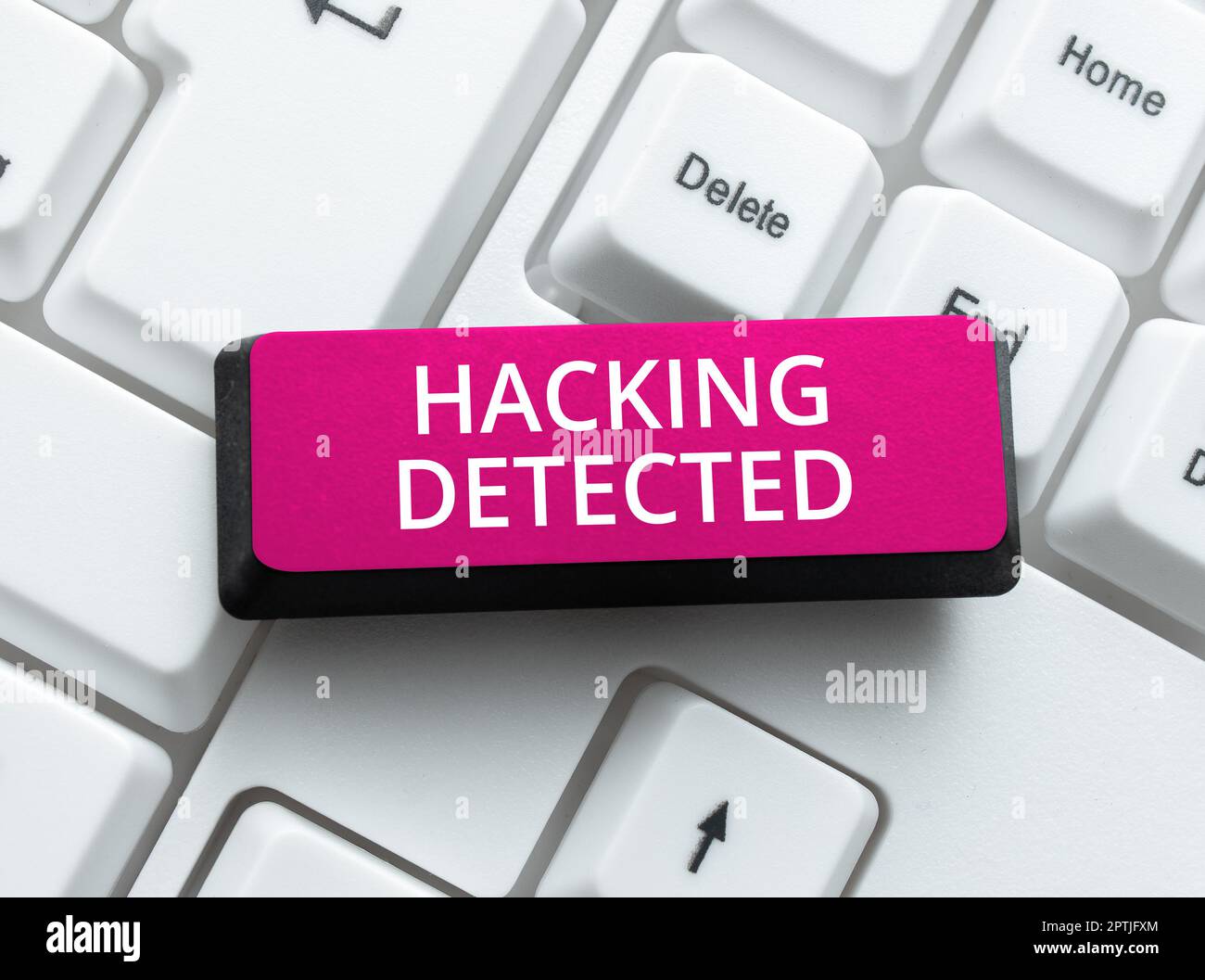 Conceptual caption Hacking Detected, Word Written on activities that ...