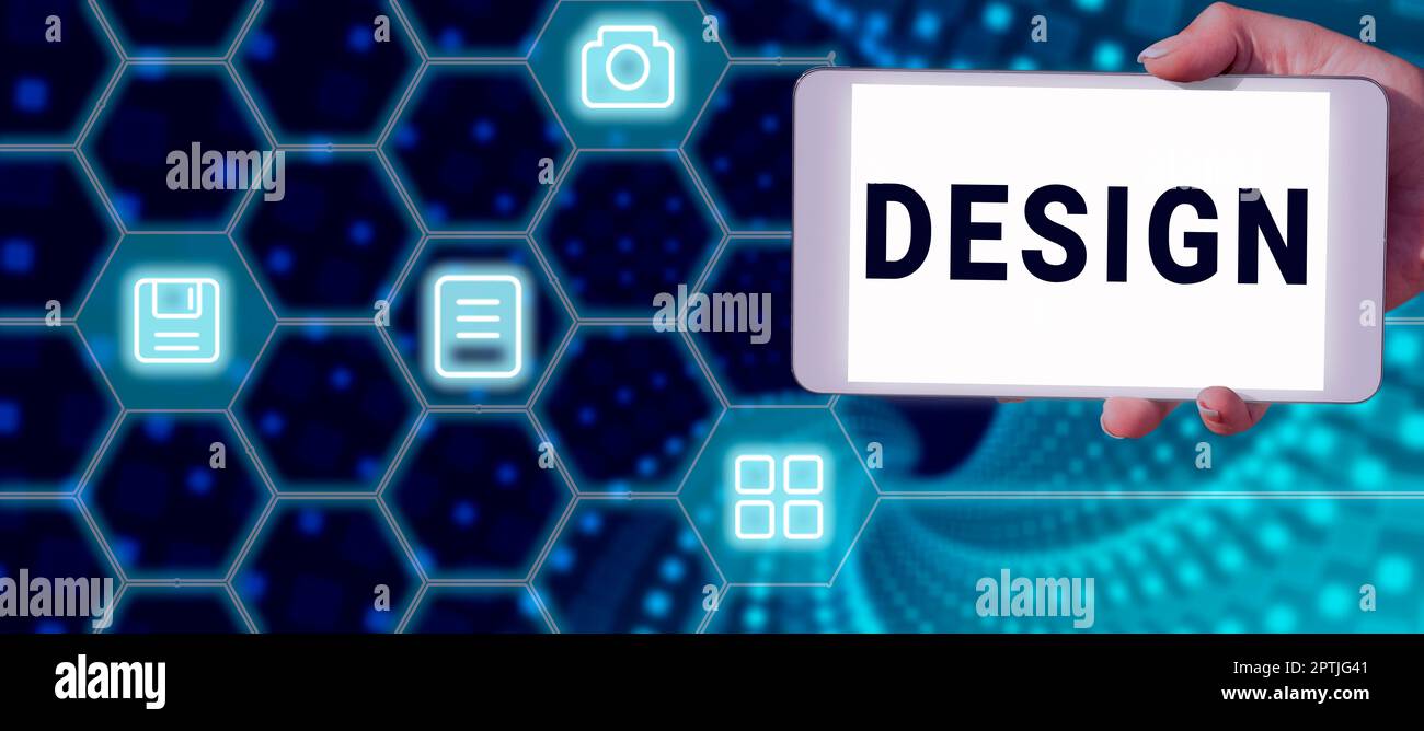 Text showing inspiration Design, Concept meaning drawing produced to ...